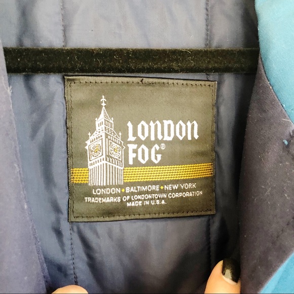 London Fog | Jackets & Coats | London Fog Blue Trench Coat Thinsulate ...